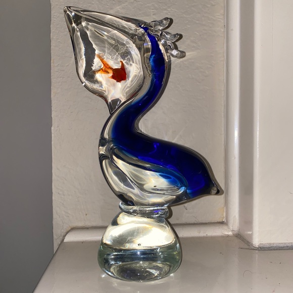 Murano | Art | Murano Italy Hand Blown Glass Pelican Art Glass Statue ...